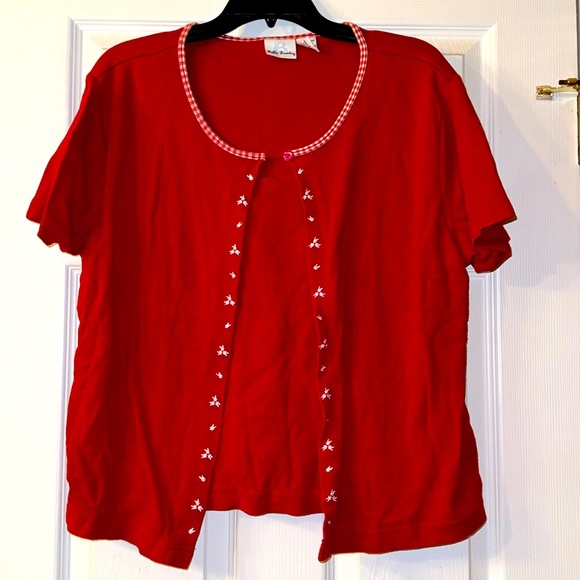 Bobbie Brooks | Tops | Bobbie Brooks One Piece Red White Light Weight ...